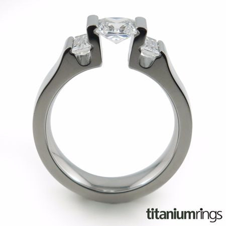 Cathedrale - Women's Titanium Engagement Ring (Patented Design ...