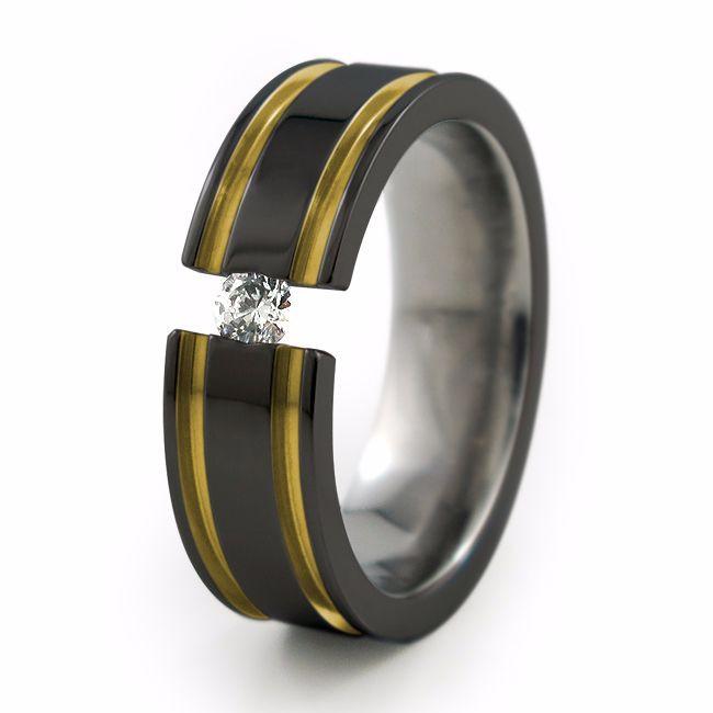 Abyss Tension - Black Titanium Ring | Titanium Rings