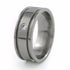 Abyss | Single Inset Diamond Titanium Ring | Titanium Rings