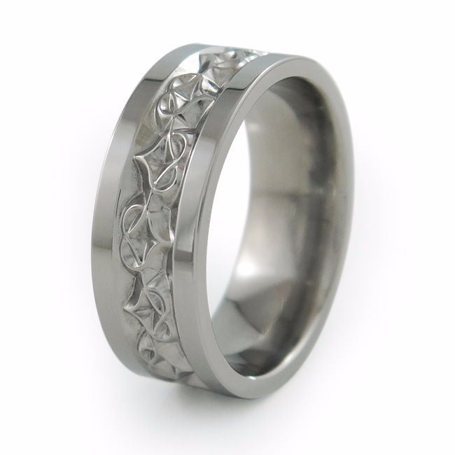 Amore - Womens Carved Titanium Ring | Titanium Rings