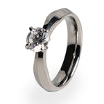 Cleopatra - Solitaire Titanium Engagement Ring | Titanium Rings