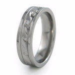 Atlantis - Carved wave-inspired Titanium Ring | Titanium Rings