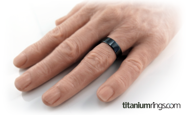 Stealth - Modern Black Titanium Wedding Band | Titanium Rings