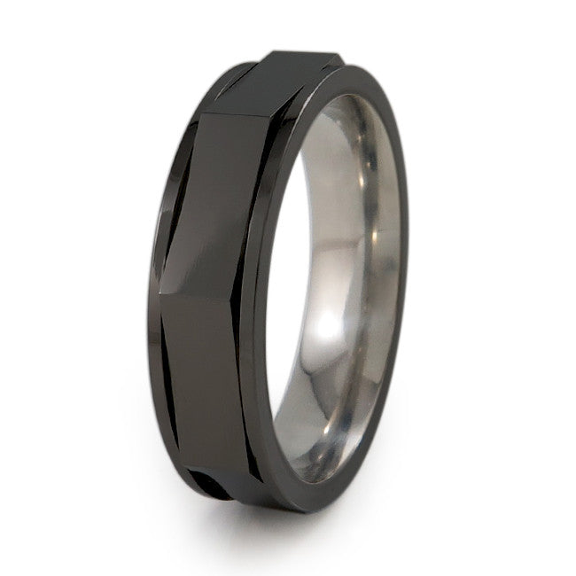 Mechanical Titanium Fidget ring- Black Titanium Fidget ring | Titanium ...